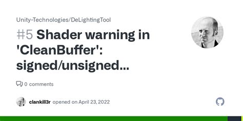 Shader Warning In CleanBuffer Signed Unsigned Mismatch Unsigned