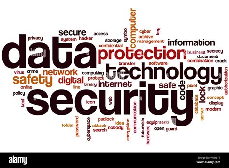 Data Security Word Cloud Concept Stock Photo Alamy