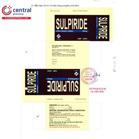 Thuốc Sulpiride Capsule 50mg Vidipha điều Trị Rối Loạn Tâm Thần