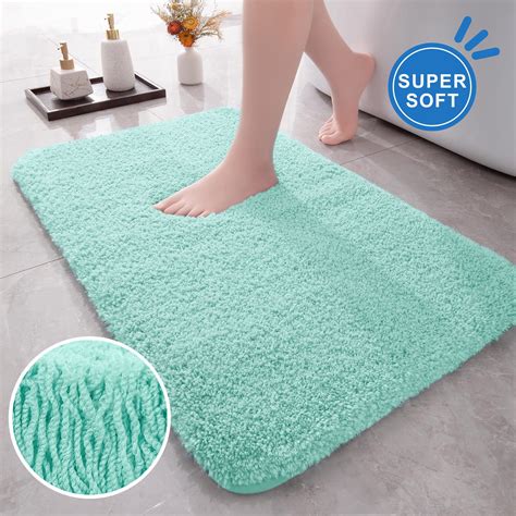 Evlmd Large Shaggy Bathroom Rugs Water Absorbent Thick Bath Mats For