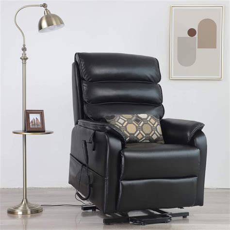 Electric Power Recliner Lift Chair Dual Motor Faux Leather Electric Re
