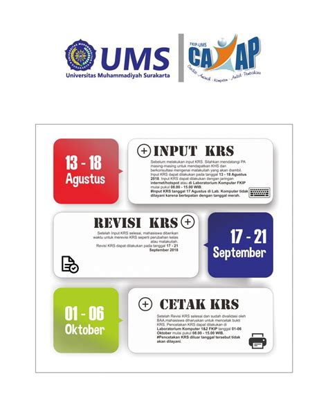 JADWAL KRS FKIP UMS Fakultas Keguruan Dan Ilmu Pendidikan