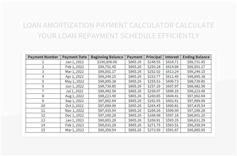 Loan Amortization Payment Calculator Calculate Your Loan Repayment