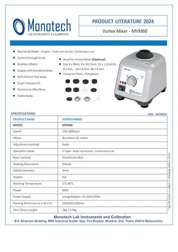 Digital Vortex Mixer At Best Price In Thane By Monotech Lab Instruments And Calibration Id