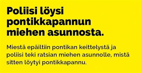 Poliisi löysi pontikkapannun miehen asunnosta