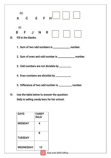Apsg Class 3 Patterns Worksheet 2 Maths