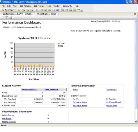 Custom Reports In Management Studio Using The Performance Dashboard Simple Talk