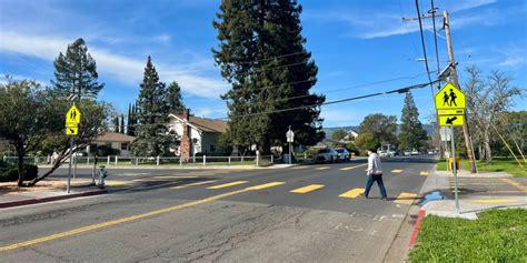 New Rectangular Rapid Flashing Beacon Rrfb Crosswalk Installed At