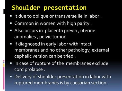 This Is The Relationship Of The Longitudinal Axis Of The Fetus To Longitudinal Axis Of The