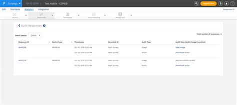 Field And Device Audit Questionpro