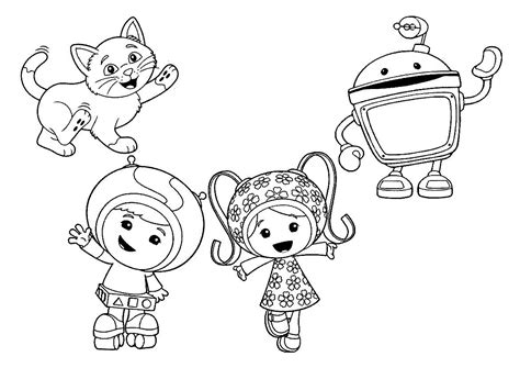 Umizoomi Coloring Pages Team Geo Print Coloring4free Firetruck Color