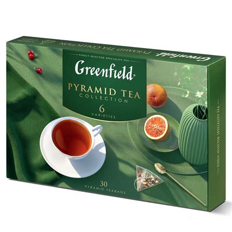 Чай Ассорти 6 Вкусов Pyramid Tea Collection, Гринфилд, 30 Пирамидок ...