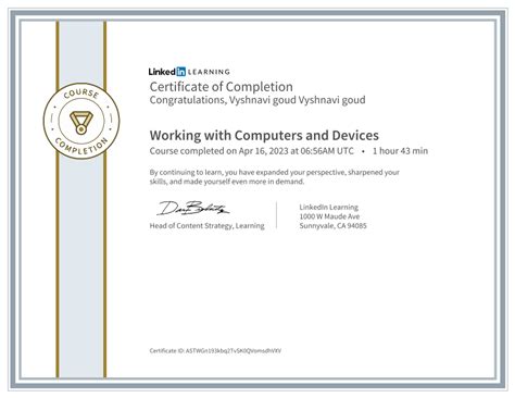 Vyshnavi Goud On Linkedin Certificate Of Completion