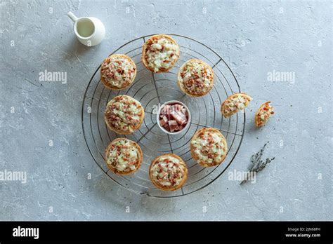 Mini Portions Of Flammekueche Or Tarte Flambee French And German
