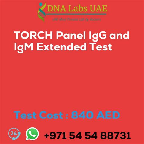 Torch Panel Igg And Igm Extended Test Cost Dna Labs Uae