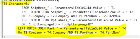 Adding Table To Expression SSRS Report Form Kinetic ERP Epicor User Help Forum