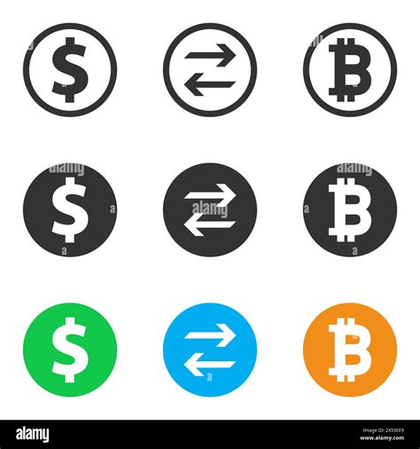 Bitcoin Dollar Swap Icon Vector Illustration Stock Vector Image Art