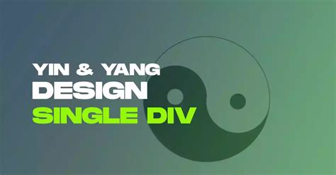 Yin And Yang Design With Single Div Using Html Css Rustcode
