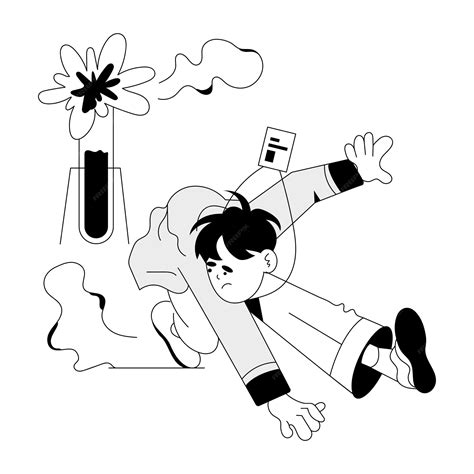 Premium Vector A Hand Drawn Illustration Of Lab Assistant