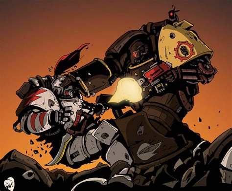 Iron Hand Centurion By Dan Morison Warhammer 40k Artwork Warhammer