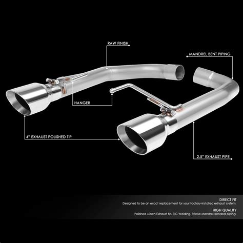 Torxe™ 79 1001915 Stainless Steel Axle Back Exhaust System With Split