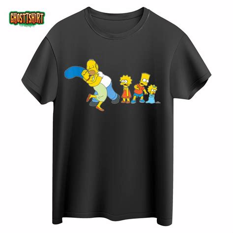 The Simpsons Marge Homer Bart Lisa Maggie Kiss Simpson Mom T Shirt