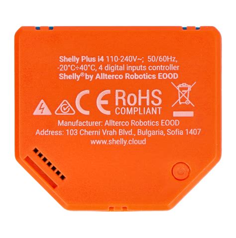 Shelly Plus I4 4 Digital Inputs Controller For Enhanced Actions Wi Fi