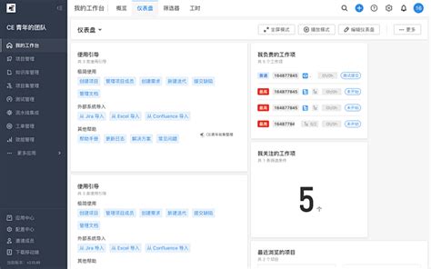 仪表盘 我的工作台 14