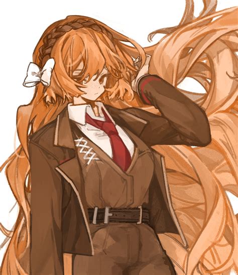 Safebooru 1girl Absurdly Long Hair Arm Up Belt Black Belt Black