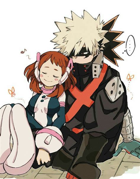 Bakugou And Uraraka Pink Wallpaper Ipad Ochako Uraraka Bakuocha