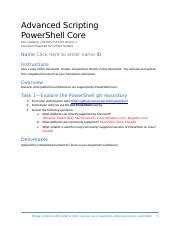 CIT361 Exercise 1 3 PowerShell Core Docx Advanced Scripting
