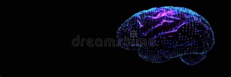 a detailed depiction of a brain formed from blue and purple glowing