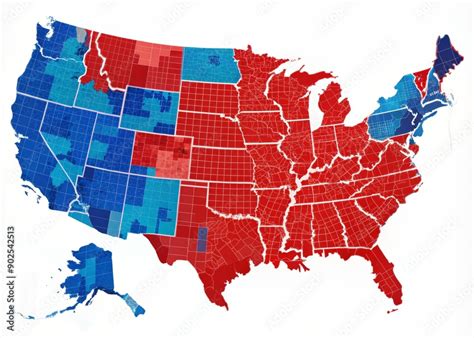 Colorful Electoral Map Of The United States Displays Election Results
