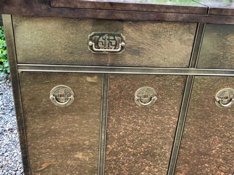 Fantastic Mid Century Modern Rare Mastercraft Brass Clad Bar And