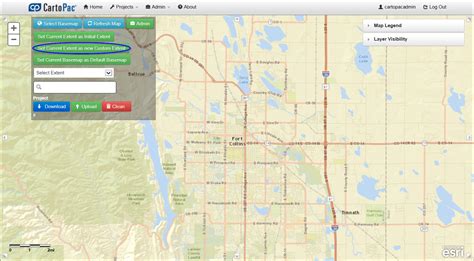 set a custom map extent