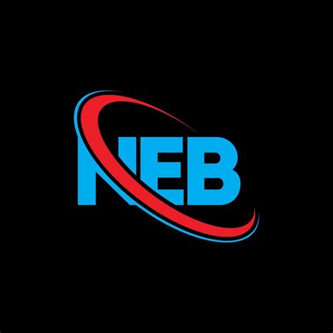 logotipo de la neb letra neb diseño del logotipo de la letra neb logotipo de iniciales neb
