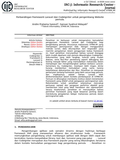 Penggunaan Framework Laravel Dan Codeigniter Untuk Pengembang Pemula Di