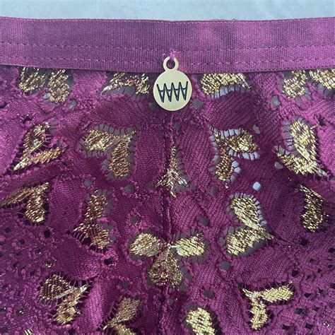 Wicked Weasel Burgundy And Glitter Gold Brazilian Depop