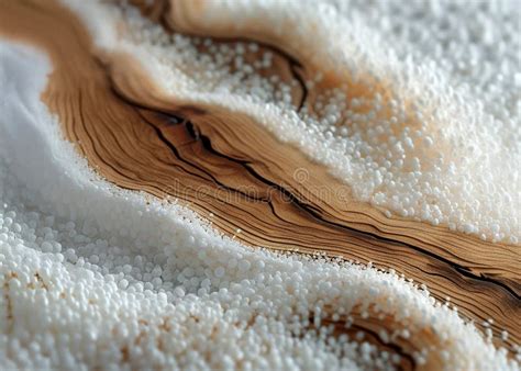 Delicate Grains Of Salt Cascading Over A Textured Wooden Surface At Sunset Stock Illustration