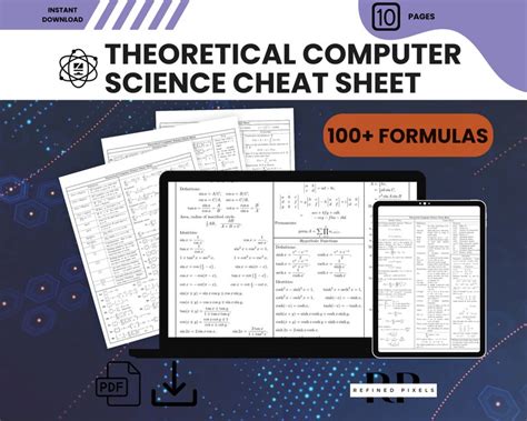 Theoretical Computer Science Cheat Sheet Tcs Formulas Equations Ap
