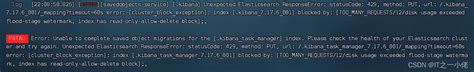Fatal Error Unable To Complete Saved Object Migrations For The