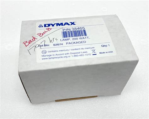 DYMAX 38465 UV Bulb Reflector Assembly 200 Watt / Good Condition :) | eBay