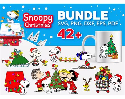 Snoopy Christmas Svg Cut Files Snoopy Layered Cricut Files Inspire