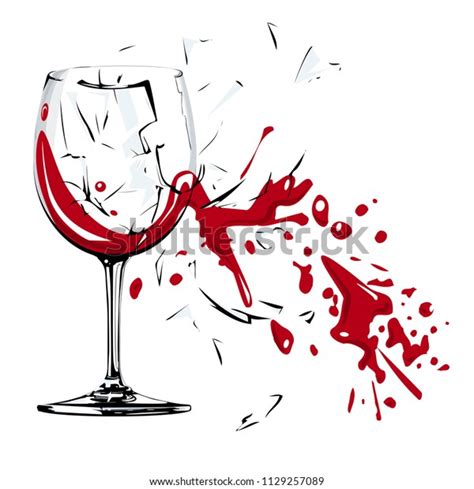 Broken Glass Flying Fragments Broken Glass Stock Vector Royalty Free