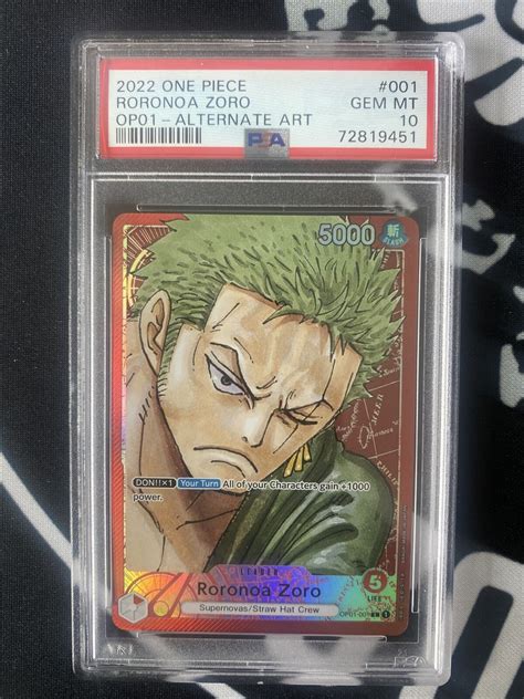 One Piece Roronoa Zoro Alt Art Op Leader Romance Dawn Psa