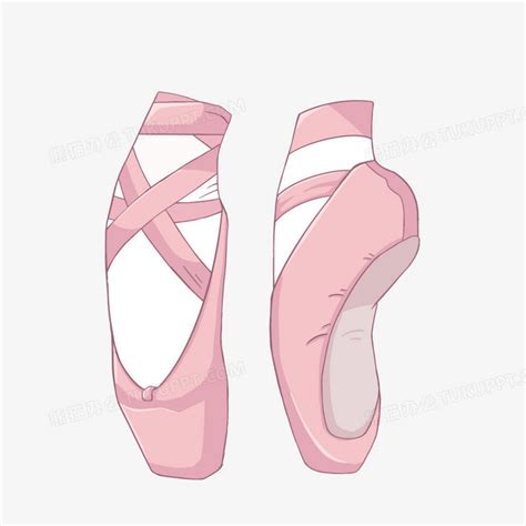 芭蕾舞鞋舞蹈鞋卡通插画元素PNG图片素材下载 插画PNG 熊猫办公
