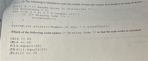 Solved The Following Is Intended To Count The Number Of