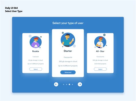 Daily Ui 064 Select User Type By Vicente Politeo On Dribbble