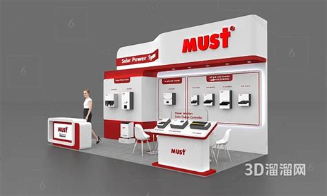 现代展览 展位3d模型 花瓣网