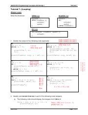 Tutorial 07 Looping Pdf AACS1074 Programming Concepts And Design I